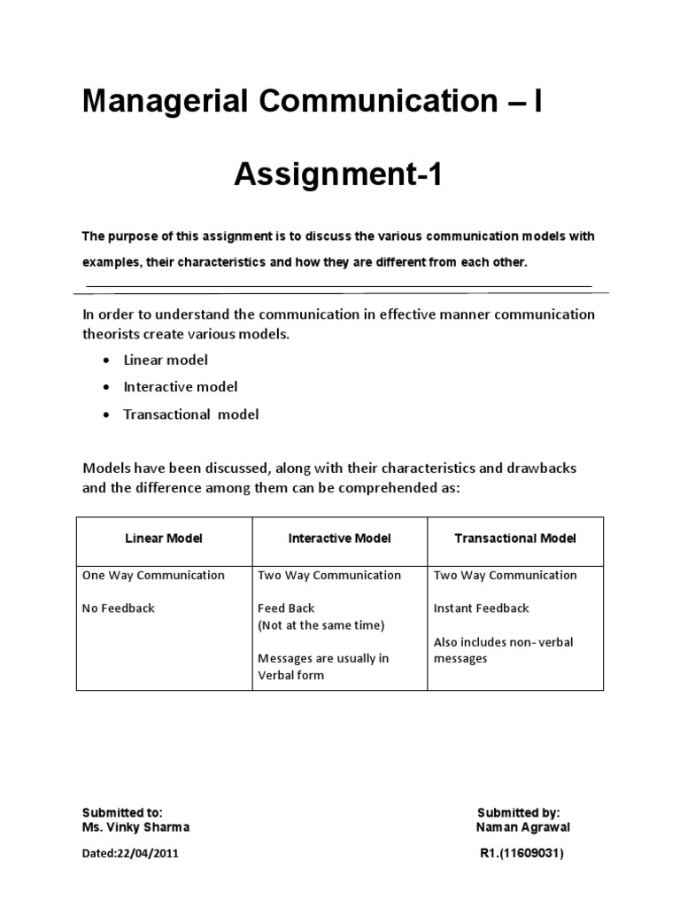 Managerial Communication - I Assignment-1 | PDF | Instant Messaging ...