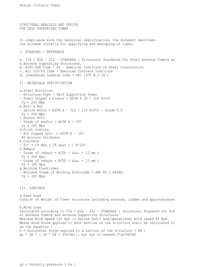 Design of Tower | PDF | Applied And Interdisciplinary Physics ...