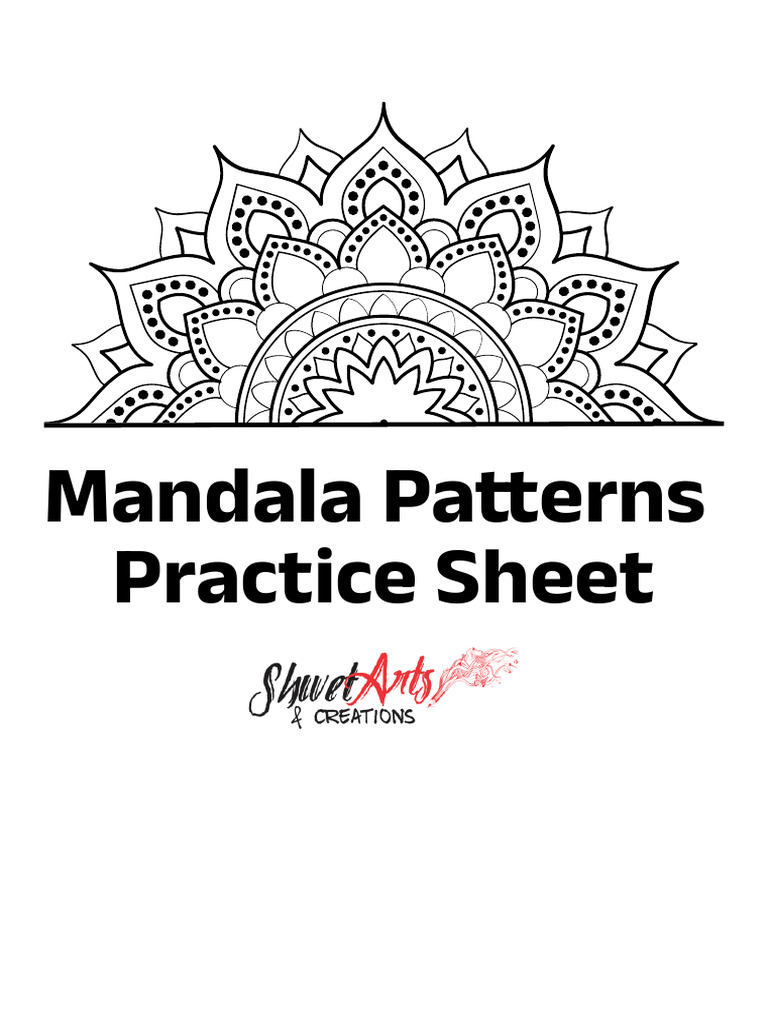Mandala Patterns Practice Sheet | PDF