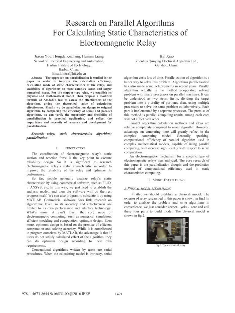 YOU - 2016 - Research On Parallel Algorithms For Calculating Static ...