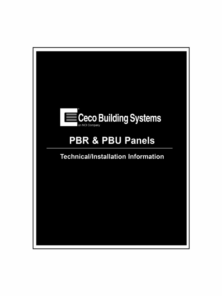 PBR PBU Installation Manual | PDF | Bending | Mechanical Engineering