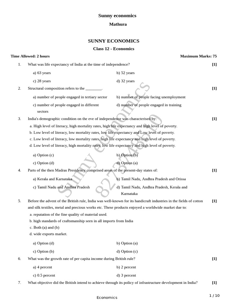 Ied Chapter 1 Ques | PDF | Exports | Tariff