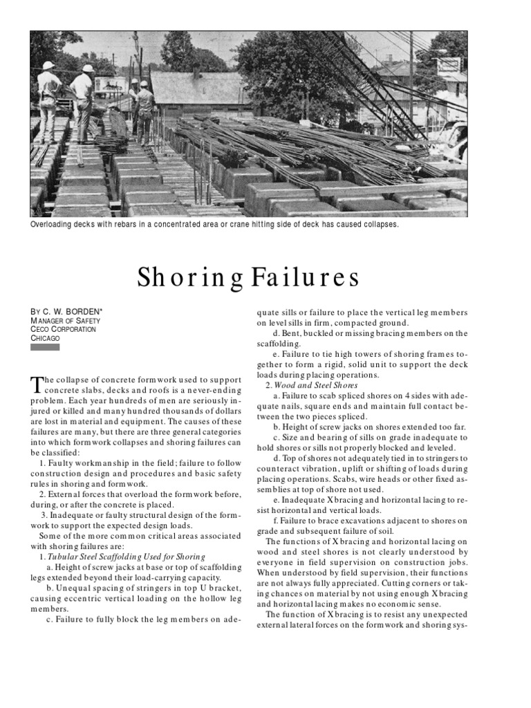 Shoring Failure 384 794 | PDF | Structural Load | Concrete