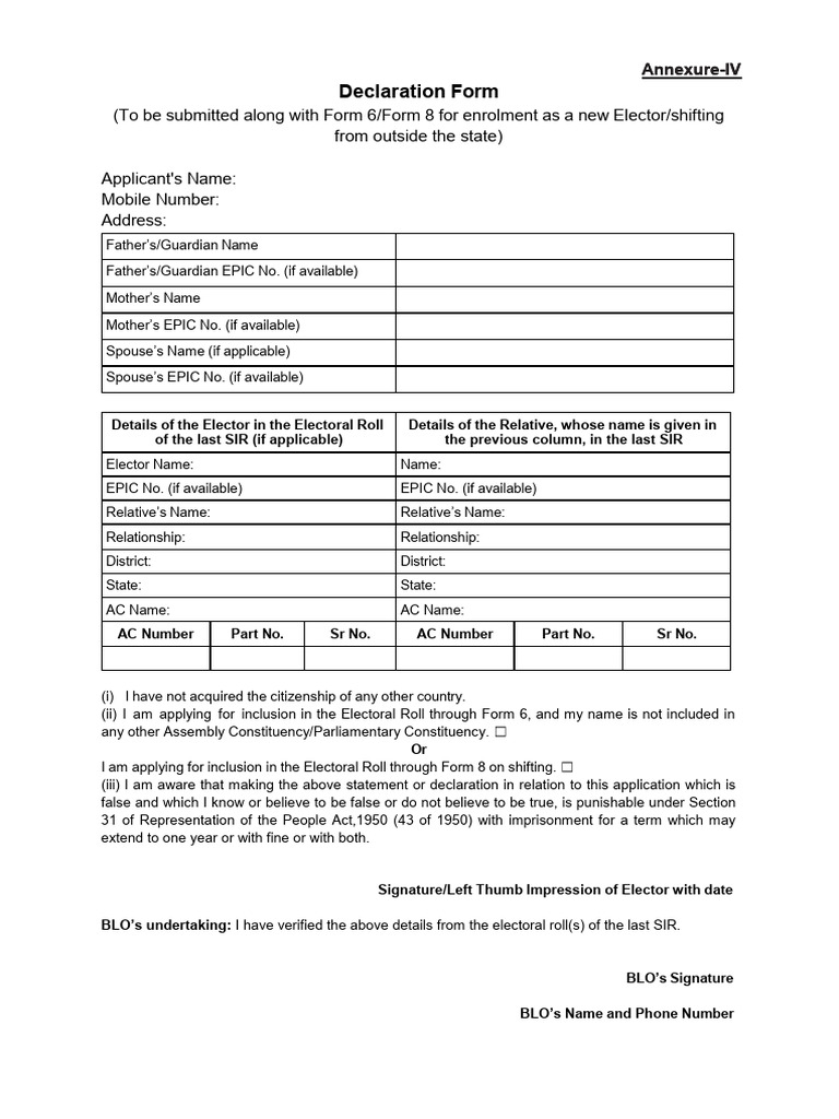 Annex 4 Sir New Voter | PDF | Birth Certificate | Identity Document