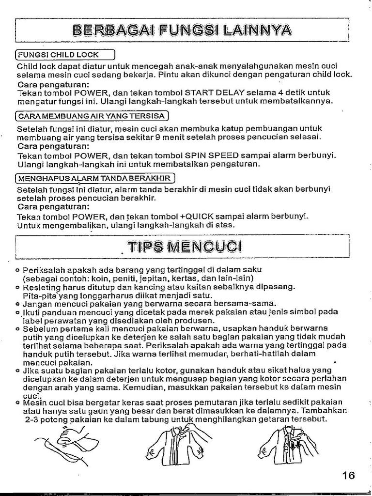 Sharp FL Mesin Cuci Part5 | PDF