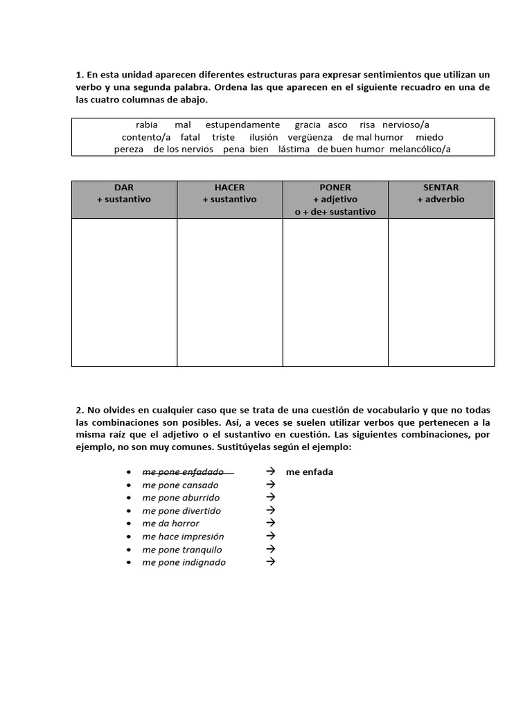 B1.3 - U1 - Estructuras Expresión Sentimientos e Intereses | PDF
