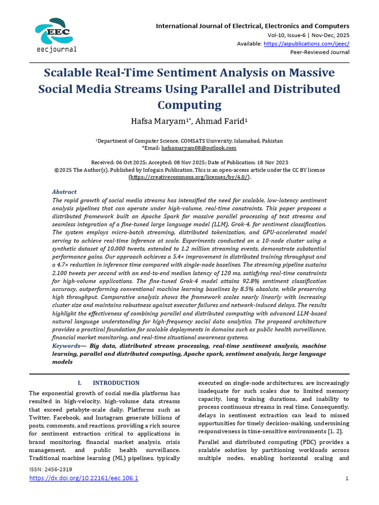 Scalable Real-Time Sentiment Analysis | PDF | Scalability | Apache Spark