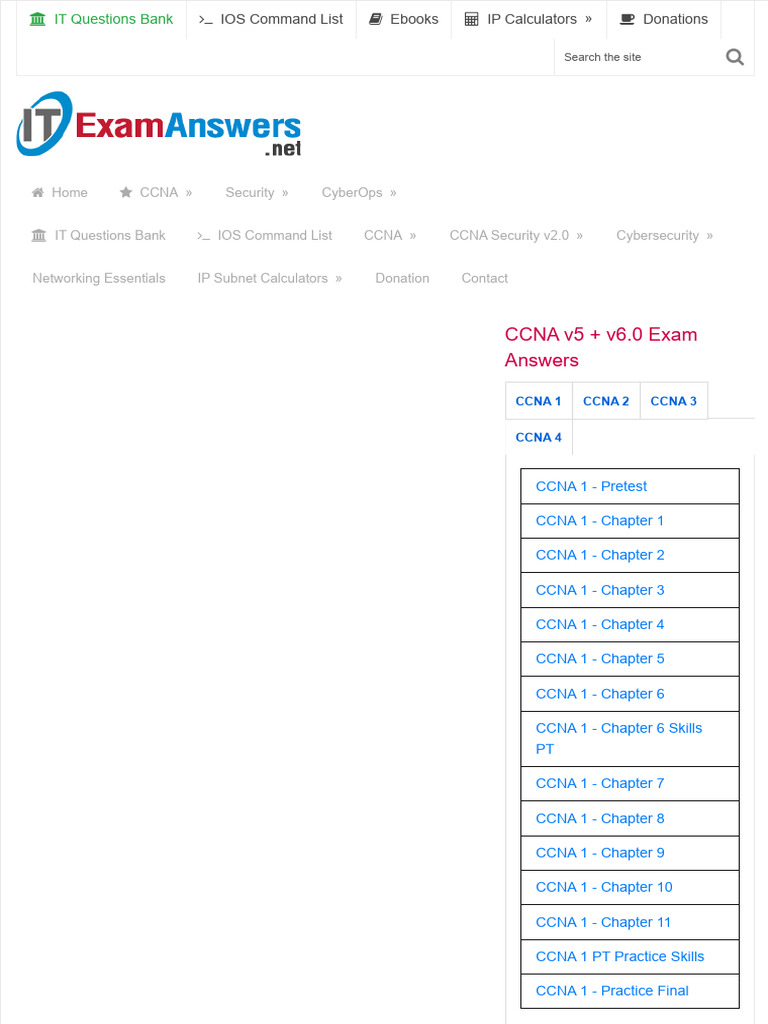 CCNA 1 Exam Answers v5.1 & v6.0 | PDF | Computer Network | Local Area ...