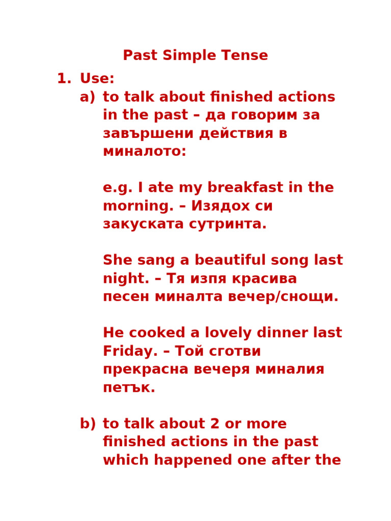 Past Simple and Past Cont. Tense | PDF