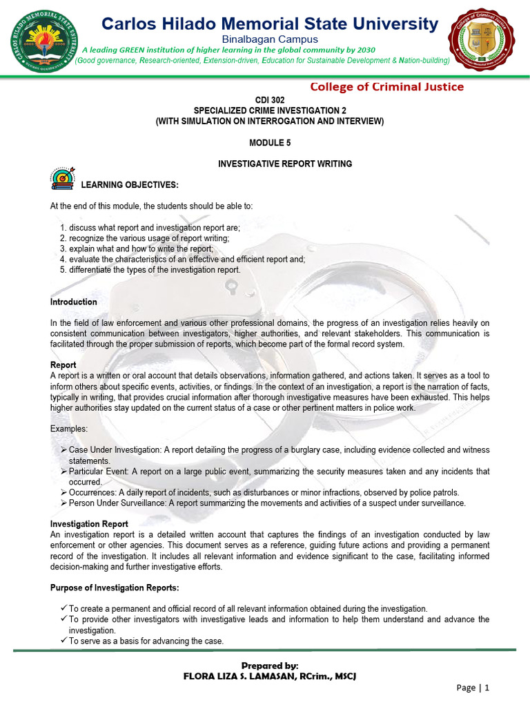 CNVS24 203 Module 5 2nd Sem 2023 2024 To Print1 | PDF | Police | Crimes
