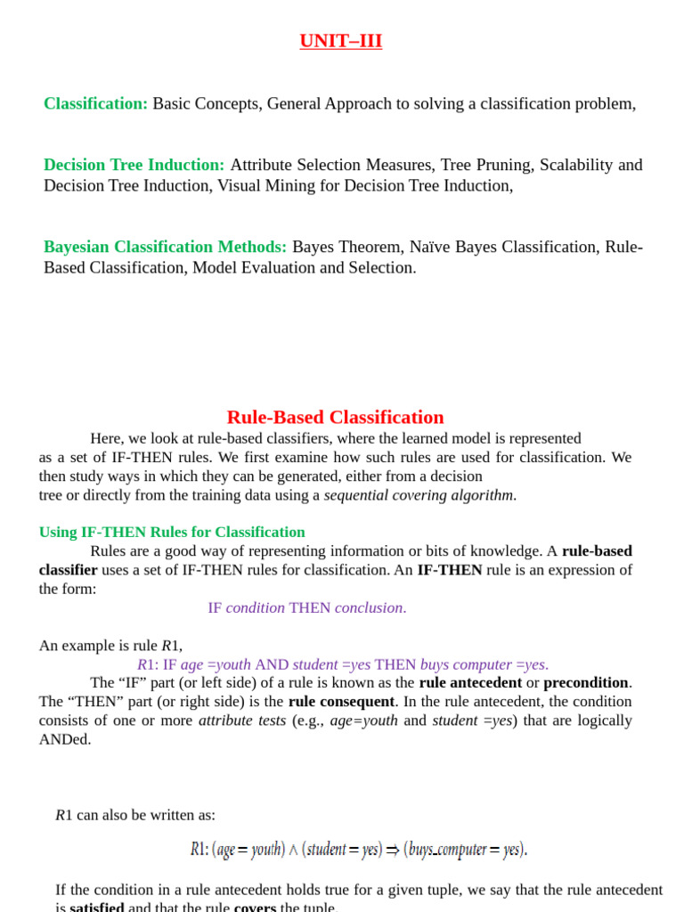 Unit-3(b) | PDF | Cross Validation (Statistics) | Sensitivity And Specificity