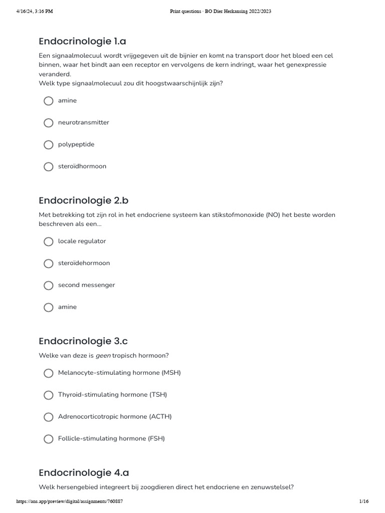 Voorbeeldvragen Tentamen | PDF