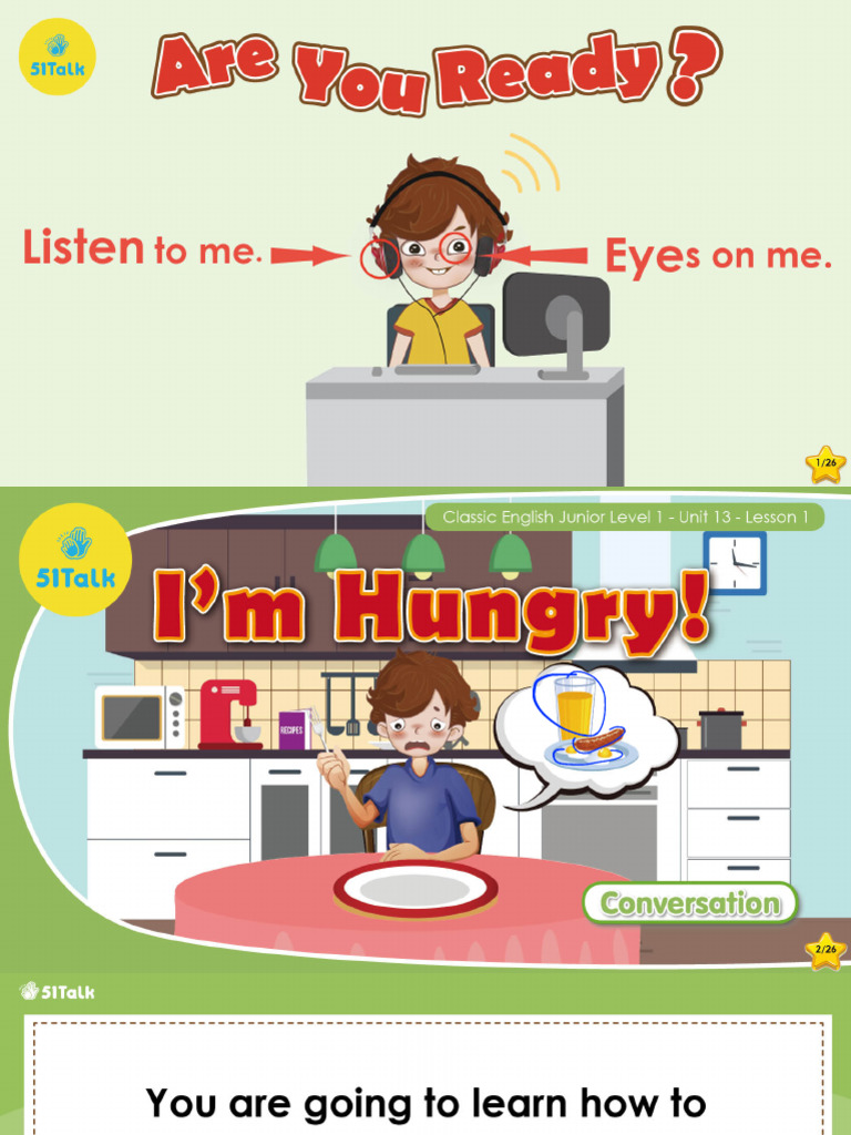 Level 1 - Unit 13 - Lesson 1 - I - M Hungry | PDF