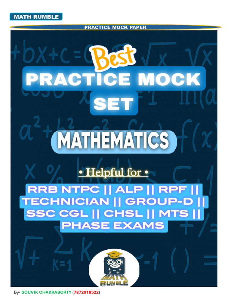 Practice Mock Set-11 | PDF | Area
