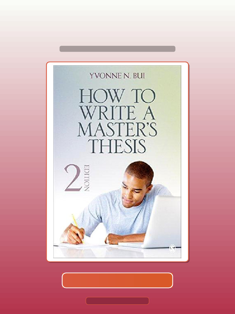 Answers for How to Write a Masters Thesis | PDF | Multiple Choice