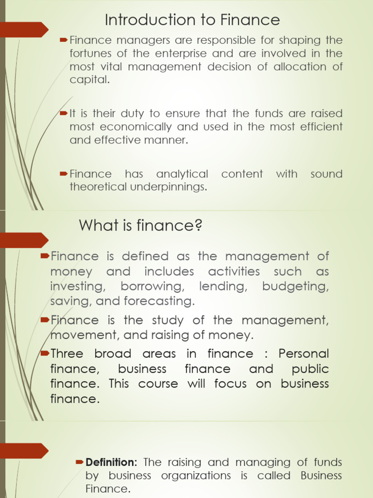 Lecture 1 - Introduction To Business Finance | PDF | Dividend | Investing