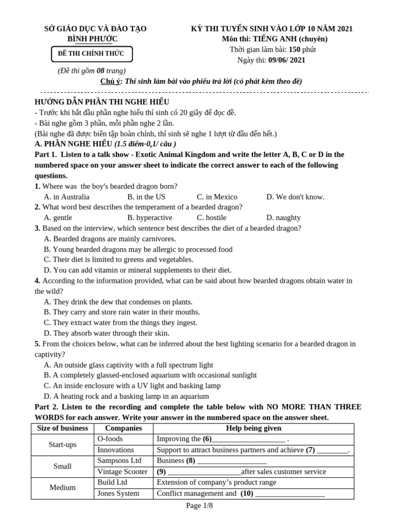 Vao 10 Binh Phuoc 2021 | PDF | Climate Change | Privacy