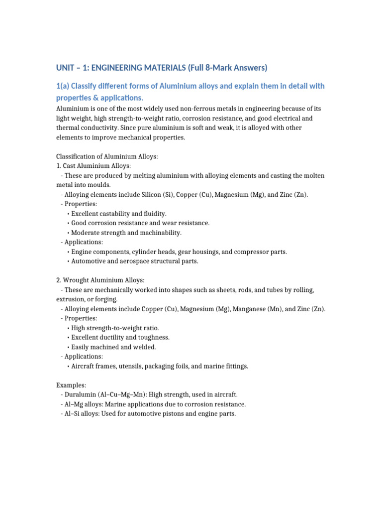 Engineering Materials Alloys Properties Pdf Steel Cast Iron