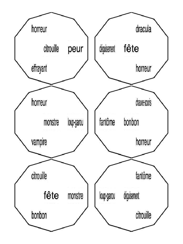 Dobble Halloween Mots Français | PDF