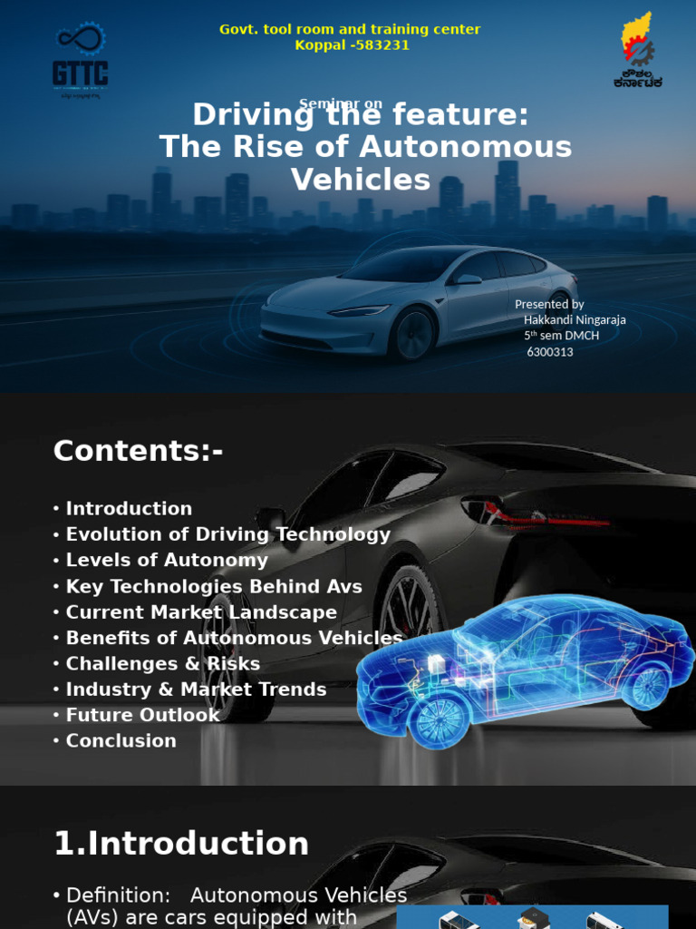 Driving The Feature: The Rise of Autonomous Vehicles: Govt. Tool Room ...