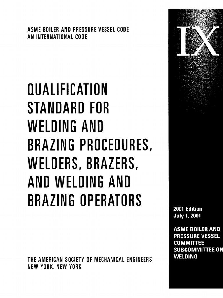 ASME BPV Sect 9 | PDF