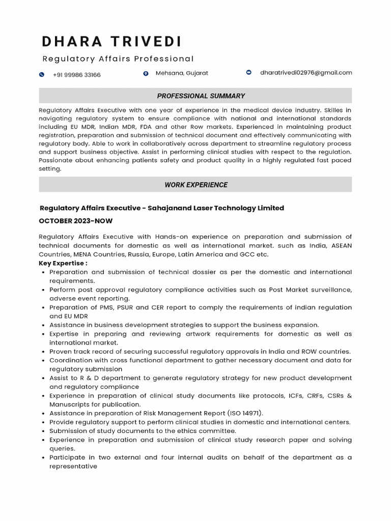 Dhara Resume 1 | PDF