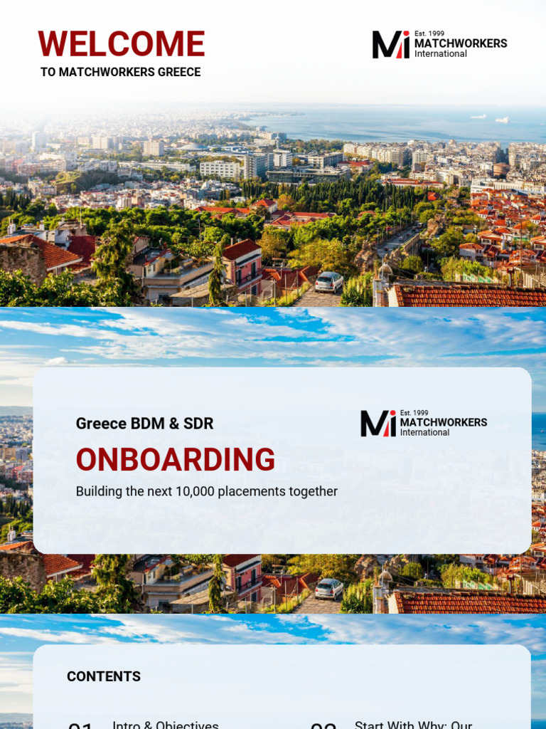 Greece BDM & SDR Onboarding Matchworkers | PDF | Employment | Recruitment