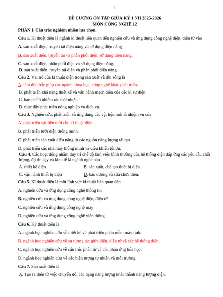 ĐỀ CƯƠNG GK1 CNC 12 NH 25-26 | PDF