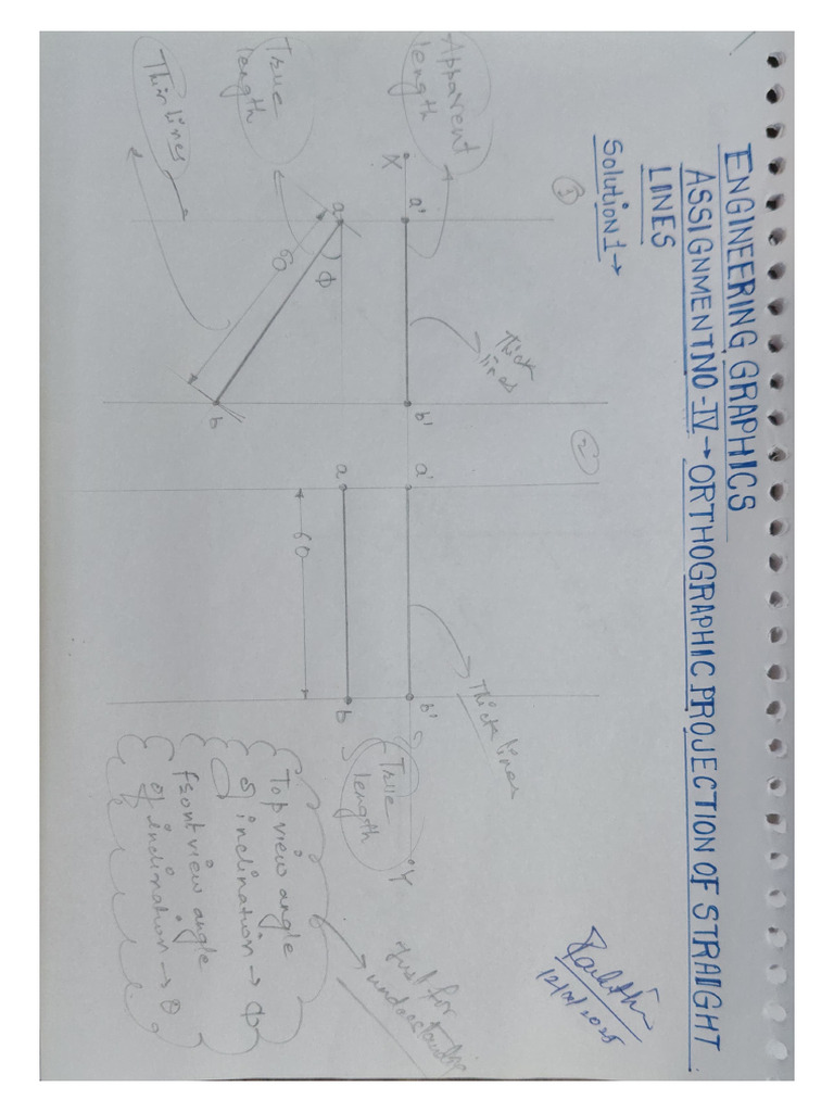 Engineering Graphics - Drawing Sheet-4 | PDF