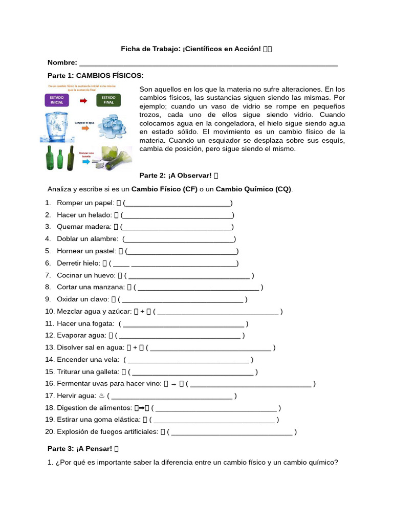 FICHA_CAMBIOS_DE_LA_MATERIA_FISICOS_QUIMICOS | PDF | Agua