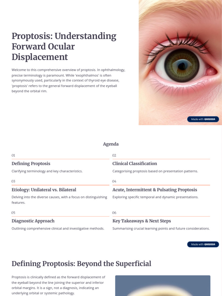 Proptosis: Causes and Clinical Insights | PDF | Medical Imaging | Ct Scan