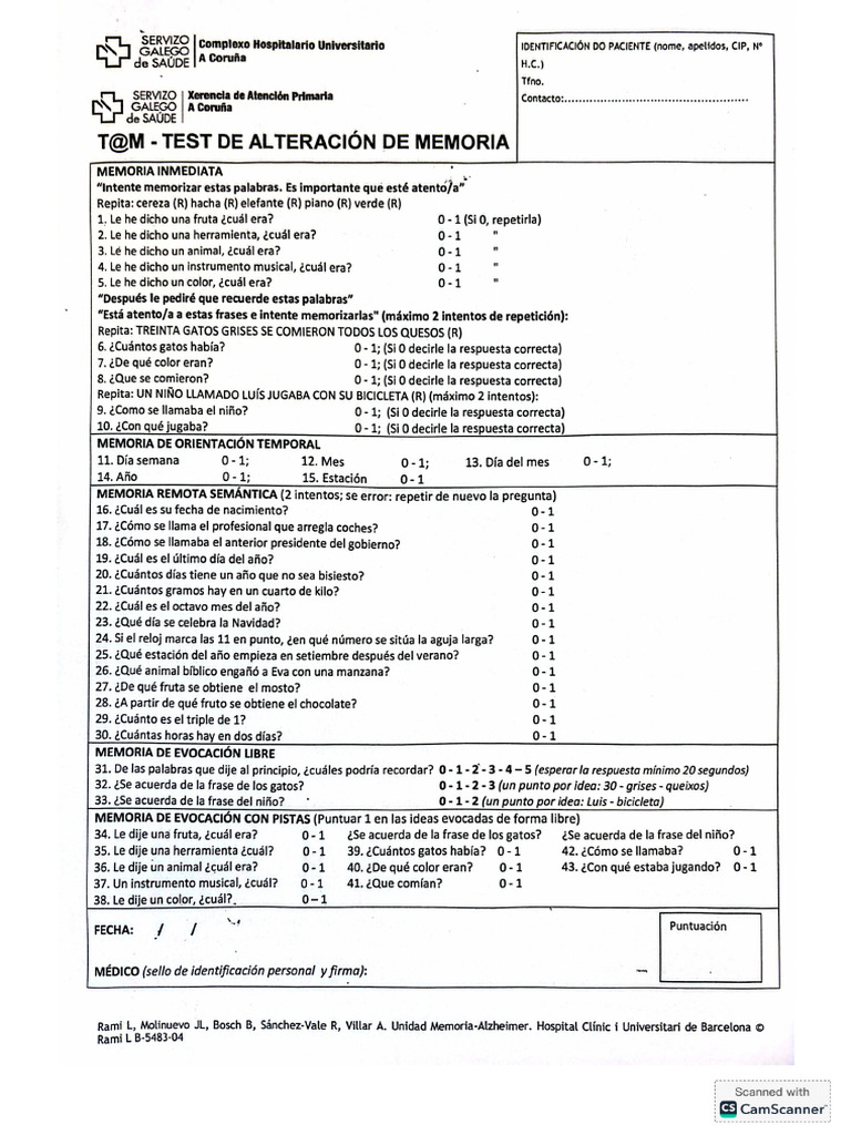Test Memoria | PDF