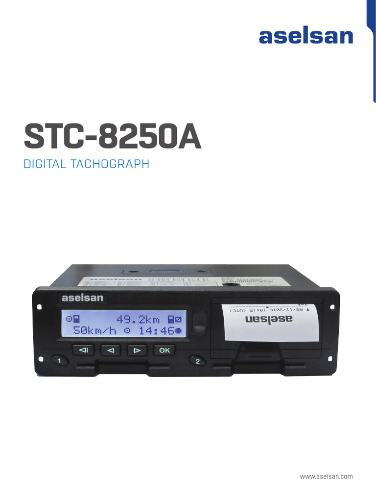 Stc 8250a Digital Tachograph Eng | PDF | Equipment | Electronics