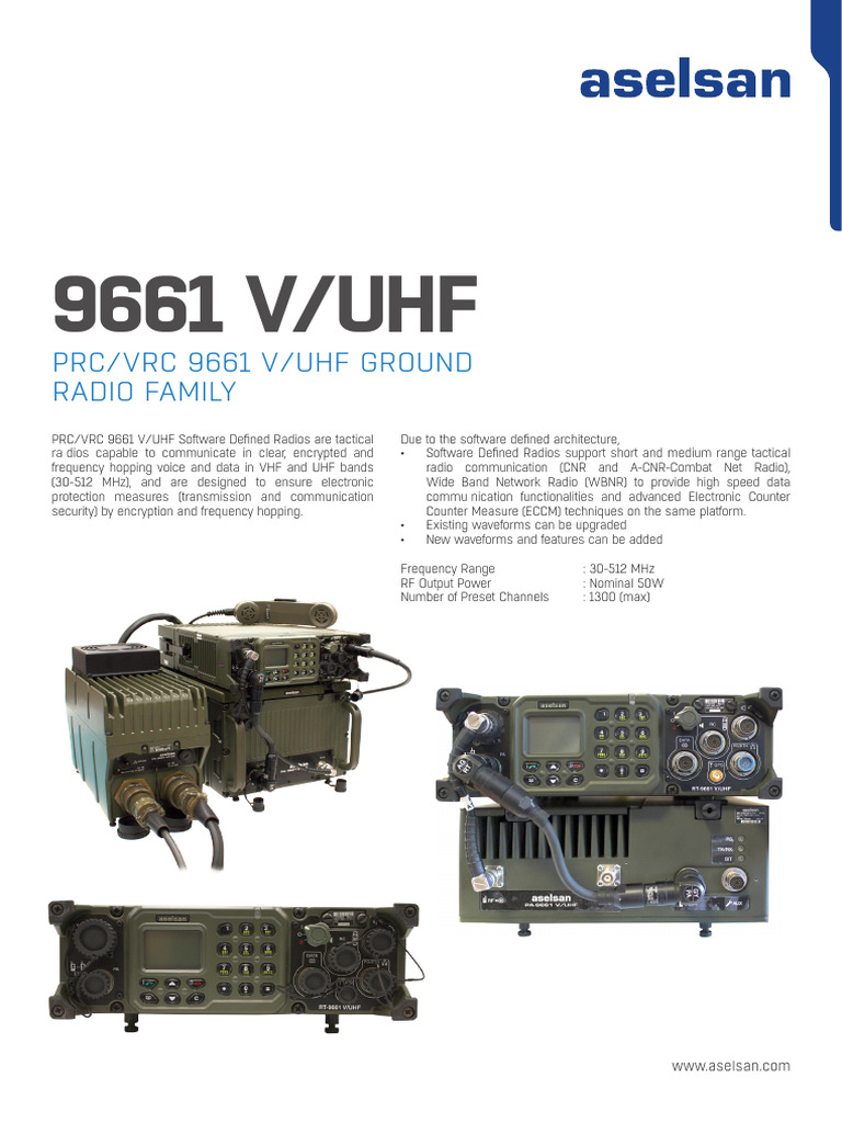 PRC/VRC 9661 V/UHF Tactical Radios | PDF | Radio | Ultra High Frequency