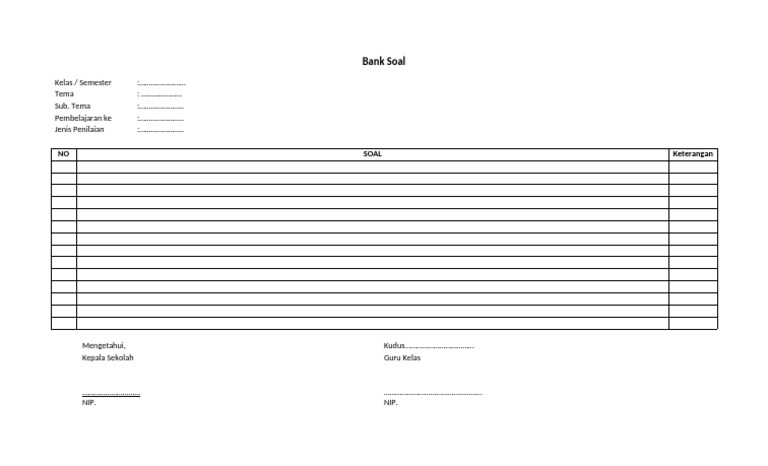 Bank Soal | PDF
