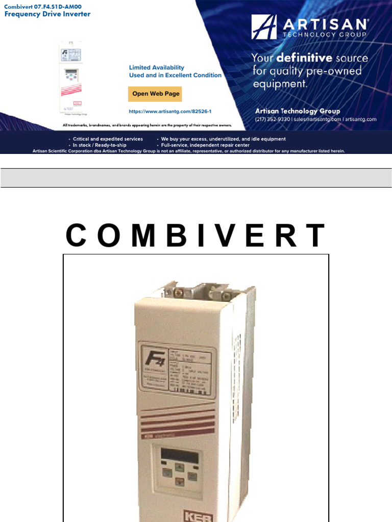 Info Combivert F4 S ApplicationManual1 | PDF | Parameter (Computer Programming) | Mains Electricity