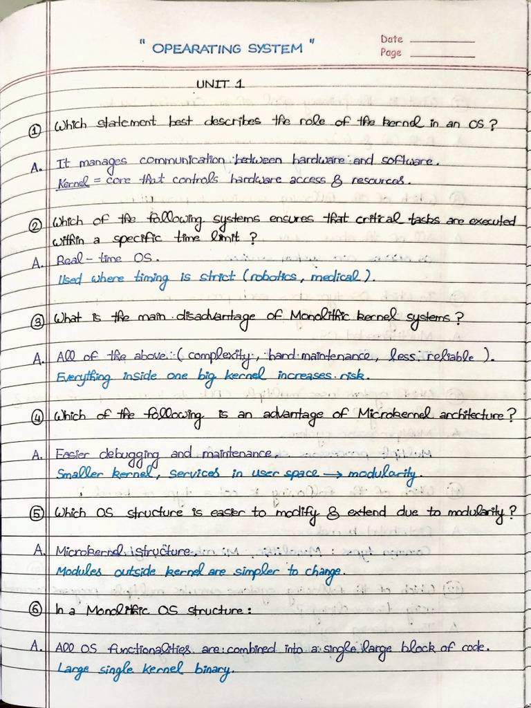 OS Unit I & II | PDF