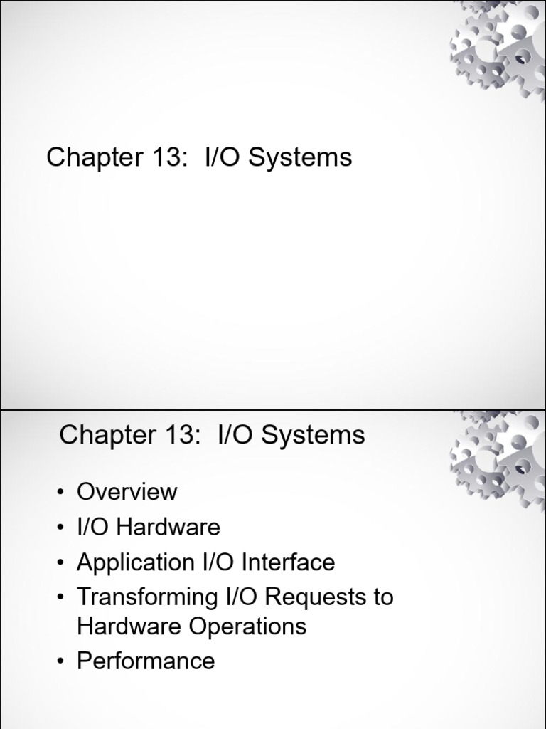 13 IO Systems | PDF | Input/Output | Operating System