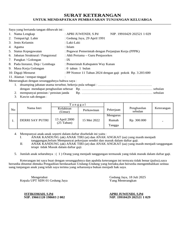 Format KP4 Kosong | PDF