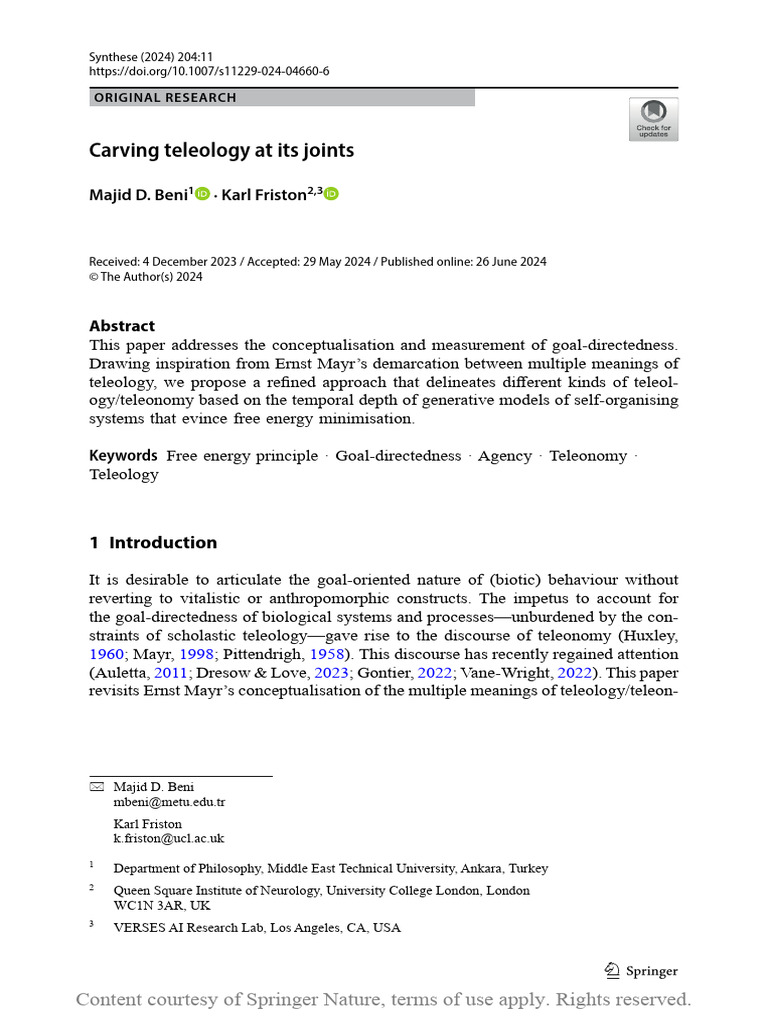 Carving Teleology at Its Joints | PDF