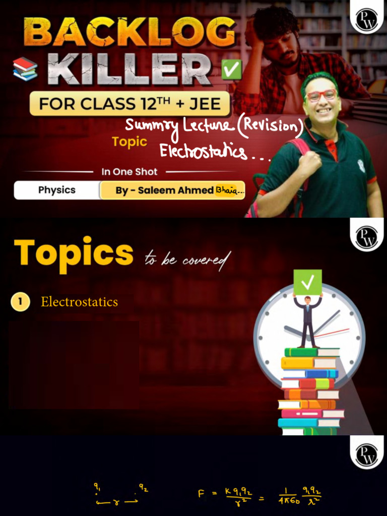 Electrostatic Class Notes Pdf