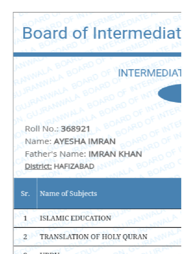 Result Card | PDF