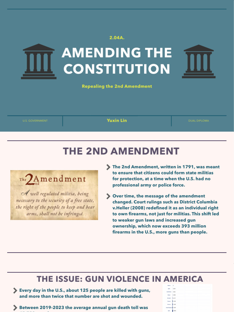 Repealing the 2nd Amendment Proposal | PDF | Gun Violence In The United ...