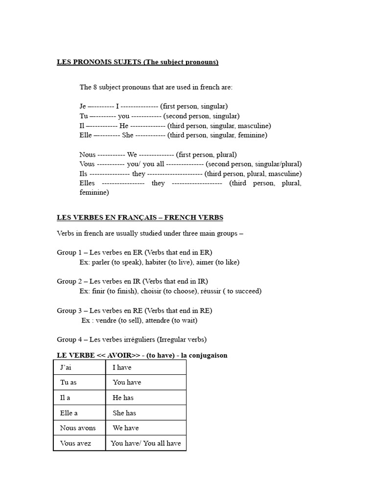 Etre Avoir Aller | PDF | French Conjugation | Morphology