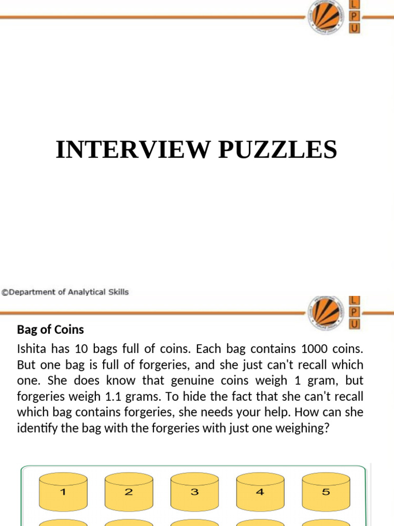 Interview Puzzle | PDF