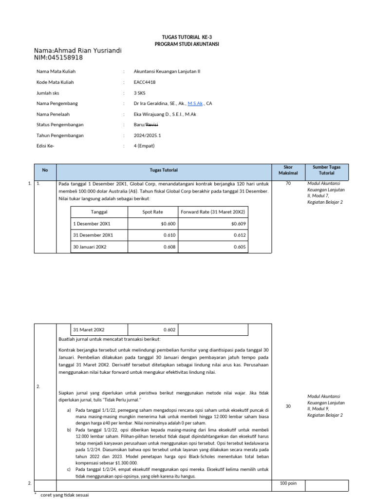 Tugas Tutorial Ke 3 | PDF