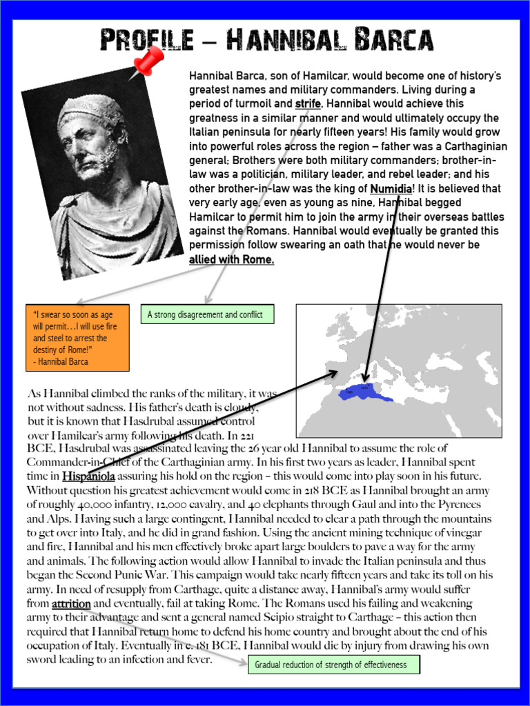 Profile Hannibal Barca | PDF | Hannibal | Second Punic War