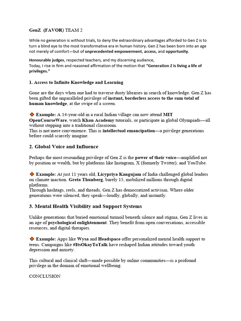 GEn Z favor team 2 | PDF | Psychology | Behavioural Sciences