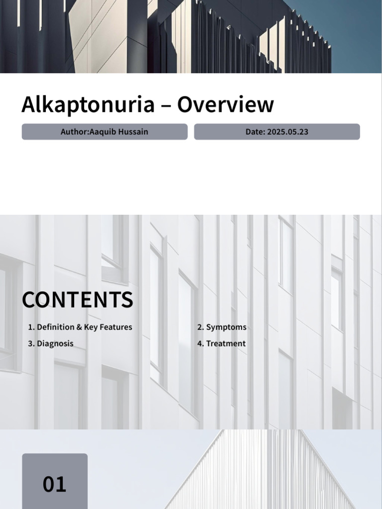 Alkaptonuria - Overview | PDF