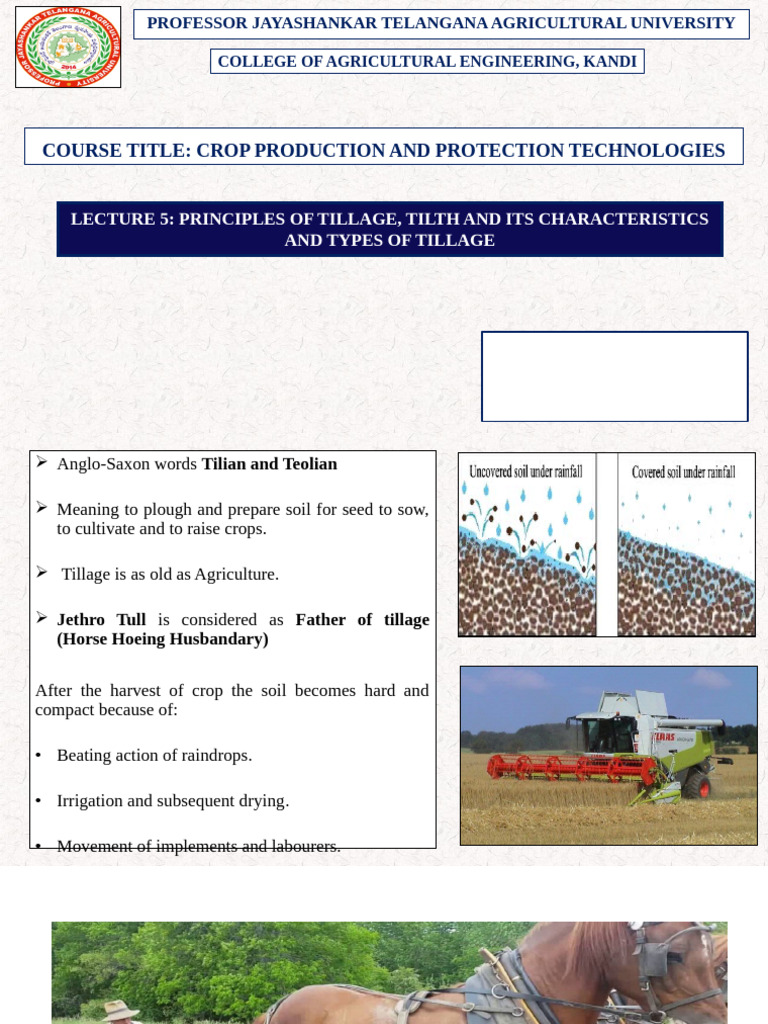 Lecture 5 Tillage Final-1 | PDF | Tillage | Plough